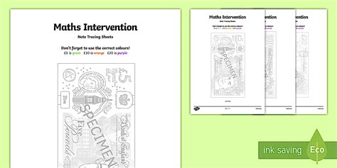 Maths Intervention Note Tracing Sheets Teacher Made