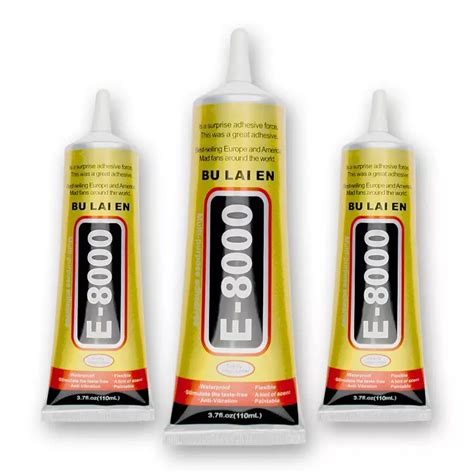 투명 접촉 전화 수리 접착제 섬유 천 정밀 어플리케이터 포함 Diy 금속 목재 접착제 15ml E8000 하드웨어