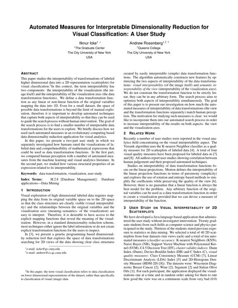 Pdf Automated Measures For Interpretable Dimensionality Reduction For
