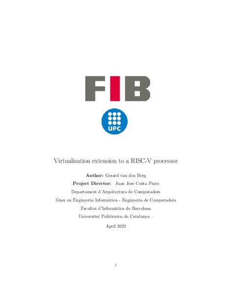 pdf virtualization extension to a risc v processor