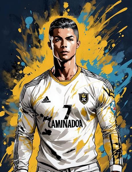 کریستیانو رونالدو نقاشی دیجیتال اسطوره فوتبال جهان عکس با کیفیت و وکتور