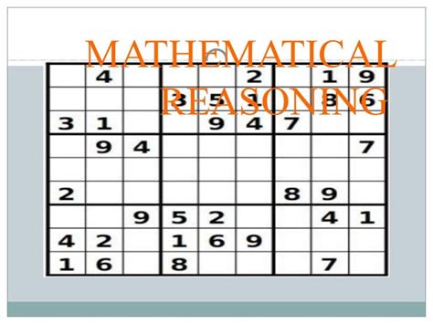 Mathematical Reasoning