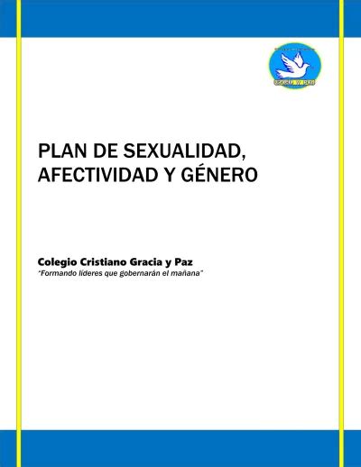 Plan De Sexualidad Afectividad Y GÉnero