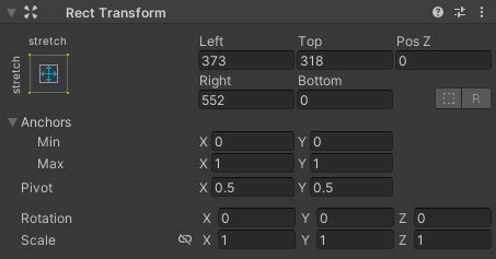 새로 배운 UI Rect Transform TextMeshPro 버튼 액션