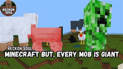 Minecraft But Every Mob Is Giant Addon For Minecraft