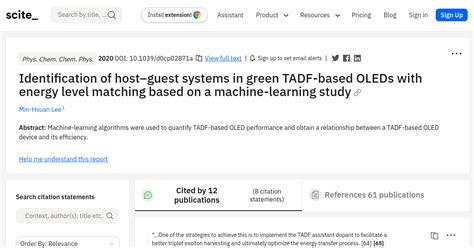 Identification Of Host Guest Systems In Green Tadf Based Oleds With