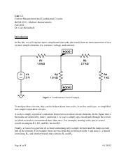 Lab Combination Circuits Pdf Lab Current Measurement And Combination Circuits BIOM