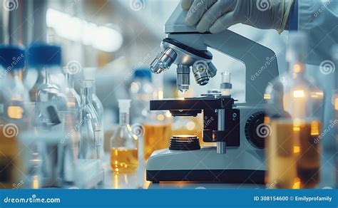 Scientific Hands Wearing Blue Protective Gloves Gripping Inoculation