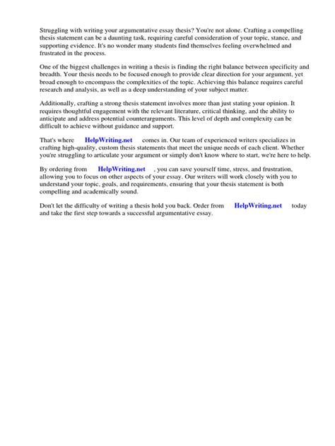 Argumentative Essay Thesis Formula Pdf Essays Thesis