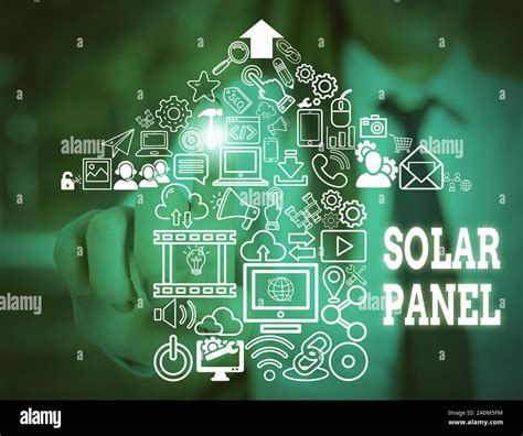 Handwriting Text Writing Solar Panel Conceptual Photo Designed To Absorb Suns Rays Source Of
