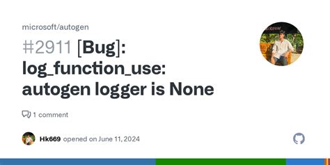 Bug Log Function Use Autogen Logger Is None Issue 2911 Microsoft Autogen GitHub