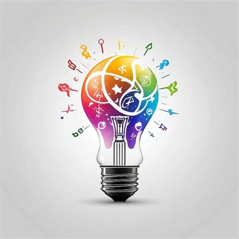 Premium Photo Light Bulb Lightbulb Logo Icon Symbol A Light Bulb With