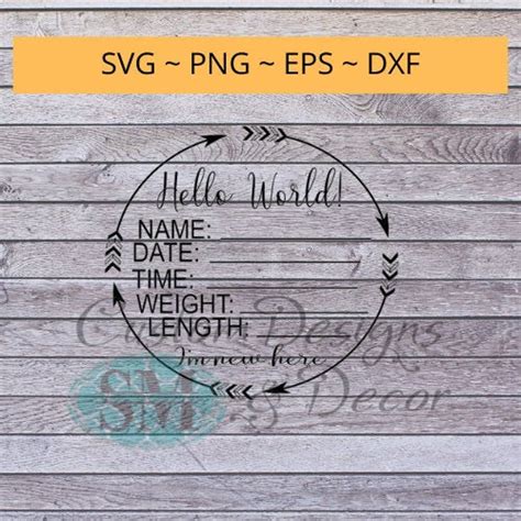Hello World Svg File Quote Etsy