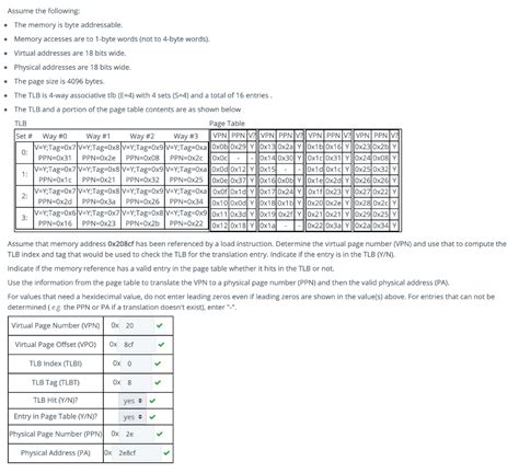 Solved Assume The Following The Memory Is Byte Addressable