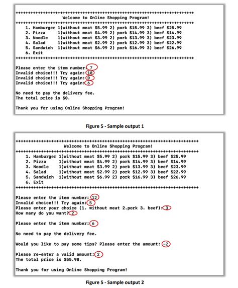 Solved Programming Exercise 2 Online Order Program 12