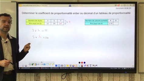 Calculer Le Coefficient De Proportionnalité Youtube