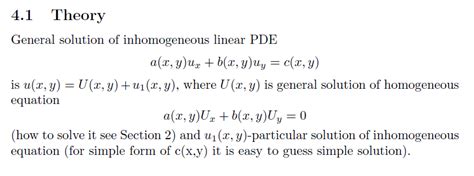 Solved 4 1 Theory General Solution Of Inhomogeneous Linear