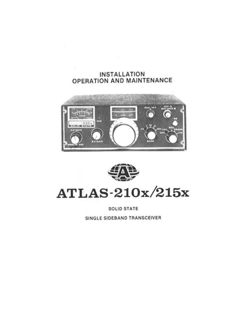 Atlas 210x 215x User Manual