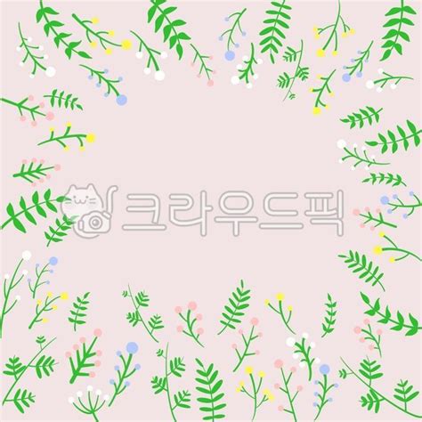 봄 봄꽃 원 원형 프레임 사진이미지일러스트캘리그라피 시롱이아빠작가