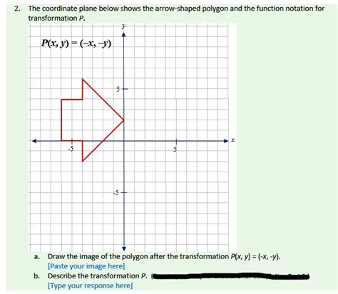 Solved 2 The Coordinate Plane Below Shows The Arrow Shaped