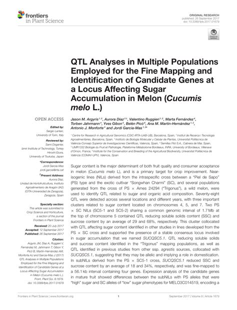 Pdf Qtl Analyses In Multiple Populations Employed For The Fine