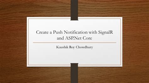 Get Started With Aspnet Core Signalr Youtube