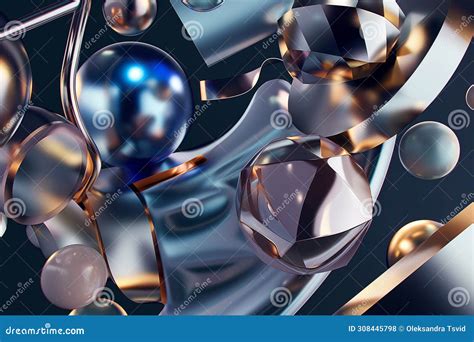 Colorful Abstract Cubic Background With Futuristic Abstract Geometric