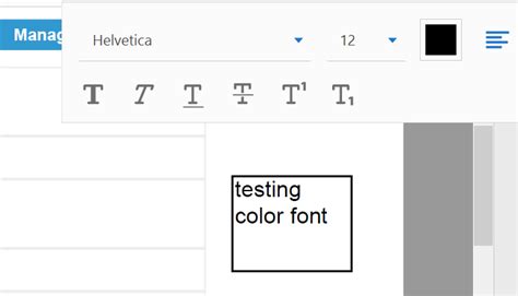 Solved Change Default Font Color In New Text Box Acroba Adobe Product Community
