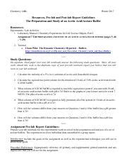 Buffer Analysis Resources And Report Guidelines Pdf Chemistry 14BL Winter 2017 Resources Pre