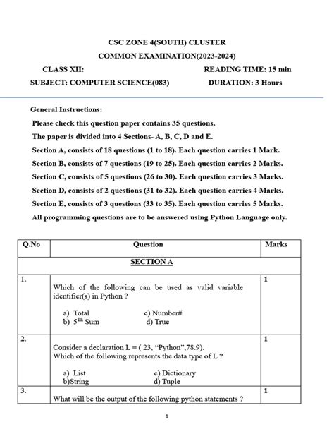 Cssc Class12 Computer Science 083 Qp Pdf