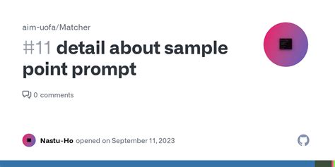 detail about sample point prompt · issue 11 · aim uofa matcher · github
