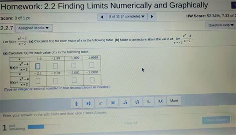Solved Homework 22 Finding Limits Numerically And