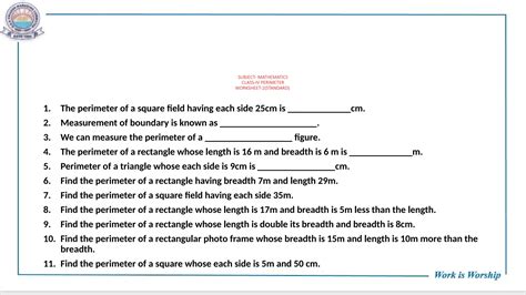 Class Iv Maths Perimeter Tutorial School Pptx