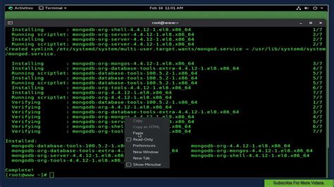 How To Install Mongodb On Rocky Linux 85 Youtube