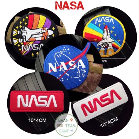 อาร์ม 10 ตีนตุ๊กแก Nasa นาซ่า อวกาศ ติด เสื้อ กระเป๋า อาม หมวก ธง นักบิน ธงชาติ ทหาร ตำรวจ Army