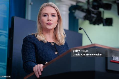 White House Press Secretary Karoline Leavitt Listens To A Question
