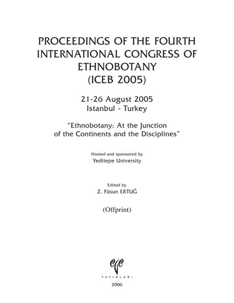 proceedings of the fourth international congress