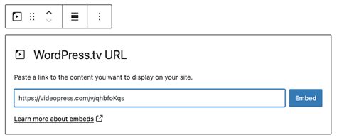WordPress Tv Embed Documentation