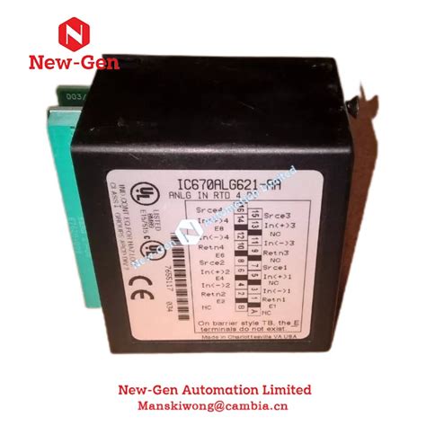 Módulo De Controle De Campo De Entrada Analógico Rtd De Ge Ic670alg621