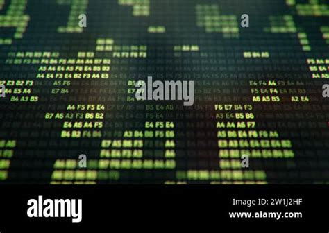 technological background with representation of green binary code in