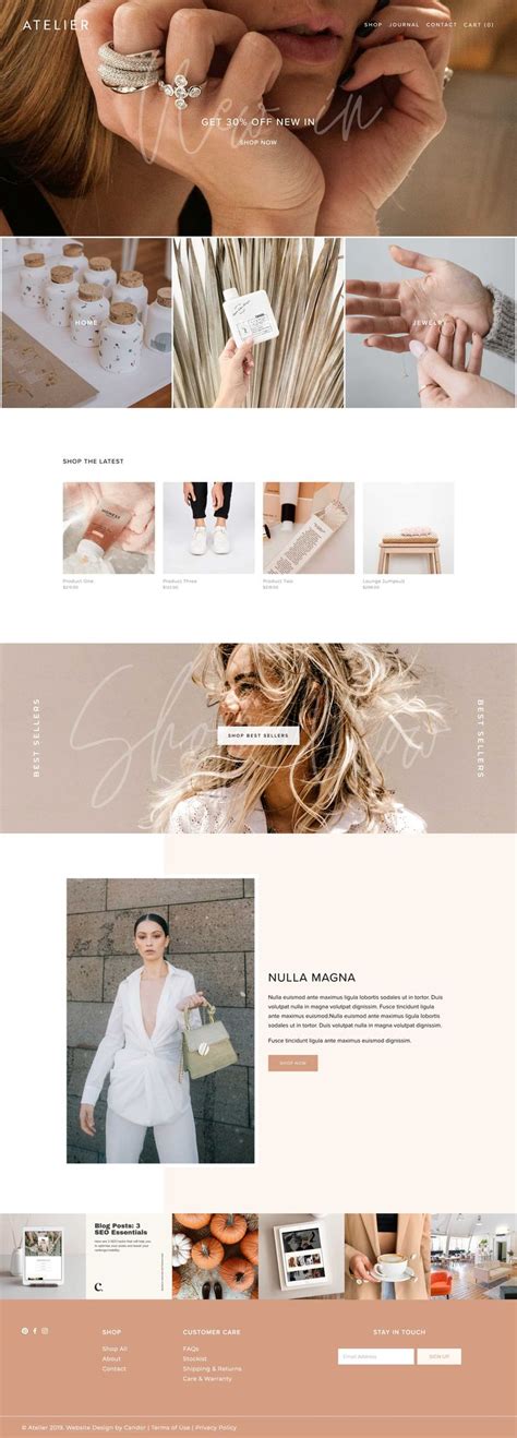 Ecommerce Squarespace Website Template For Online Store Shop Web Development Design