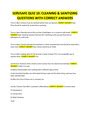 SERVSAFE QUIZ 10 CLEANING SANITIZING QUESTIONS WITH CORRECT ANSWERS DocMerit