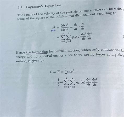 Solved Derive Lagranges Equations For This Lagrange