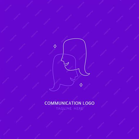 Free Vector Hand Drawn Communication Logo Template