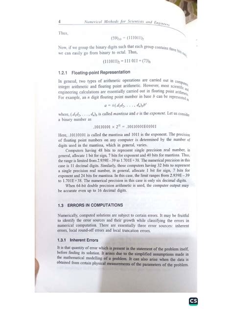 Numerical I Errors Pdf
