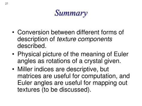 Ppt L3 Texture Components And Euler Angles Part 2 Powerpoint