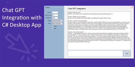 Chat Gpt Integration With C Desktop Application By Mirshaibal Codester