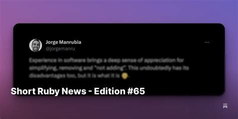 Lucian Ghinda On Linkedin Short Ruby News Edition 65