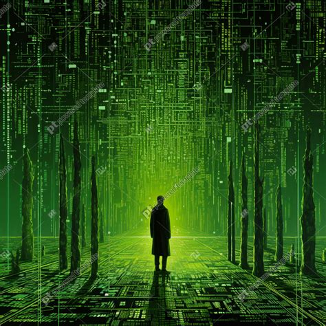 Green Matrix Code Illustration AI Image PoweredTemplate PoweredTemplate