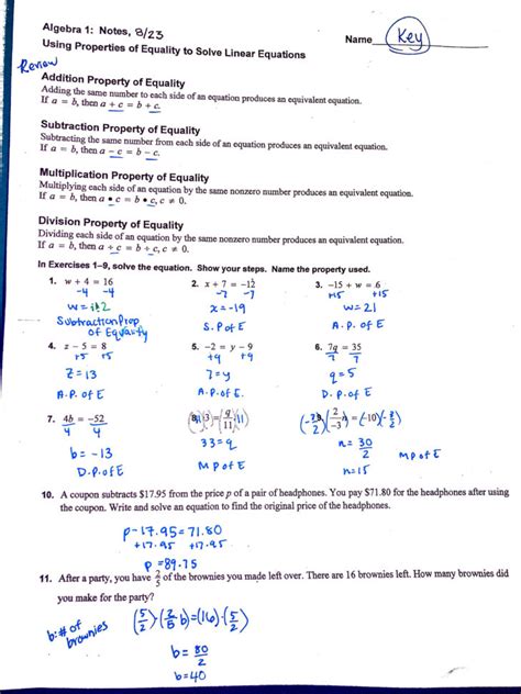 Writing Linear Equations From Word Problems Worksheet Pdf Db Excel Com